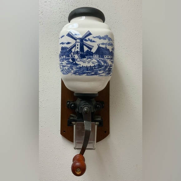 Kitchen | Vintage Blue Delft Coffee Grinder | Poshmark